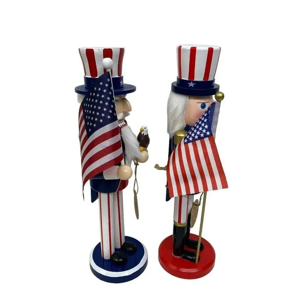 Holiday | Patriotic July 4th Nutcracker Uncle Sam Top Hat Bald Eagle ...